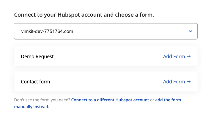 Vimkit | Guide - Connecting Webflow forms to Hubspot with Vimkit